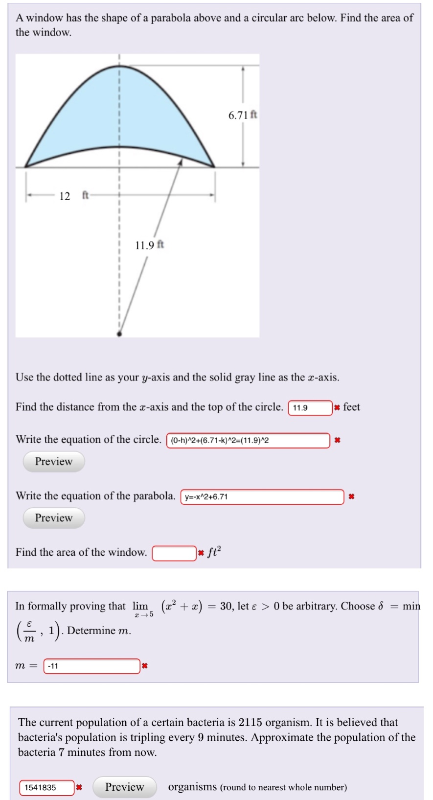 Solved A window has the shape of a parabola above and a | Chegg.com