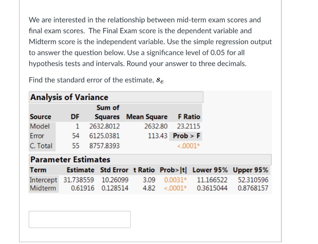 Solved We are interested in the relationship between | Chegg.com
