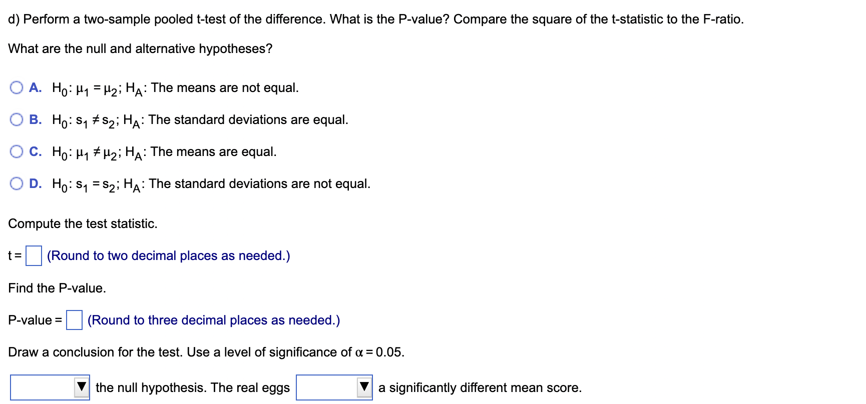 Solved ANOVA (Analysis of Variance) Sum of Mean | Chegg.com