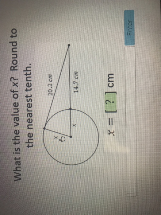 Solved What is the value of x? Round to the nearest tenth. | Chegg.com