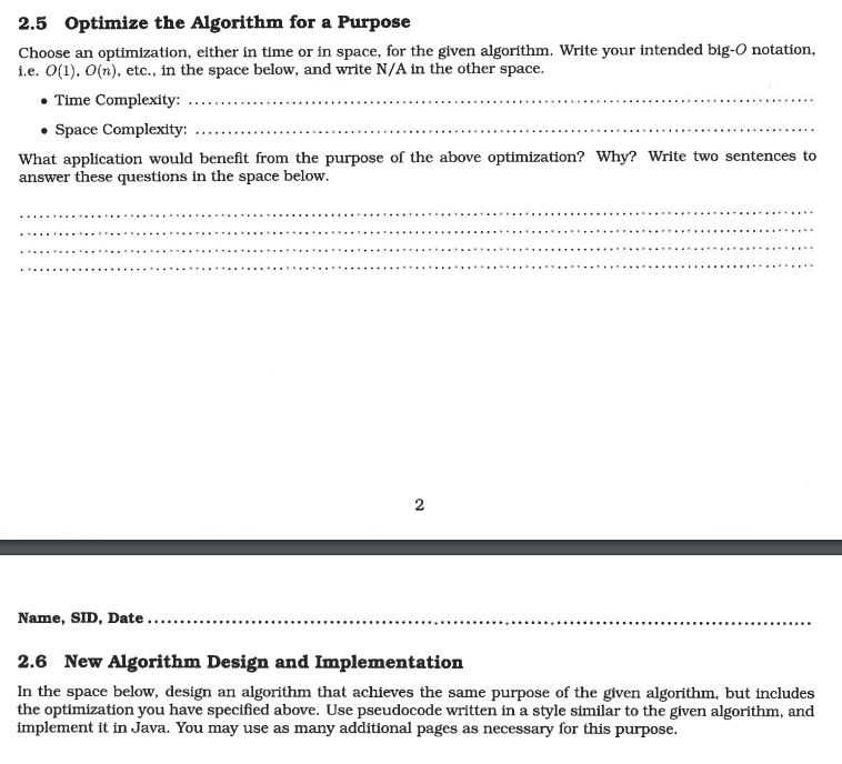 Solved 25 ﻿optimize The Algorithm For A Purposechoose An 0515