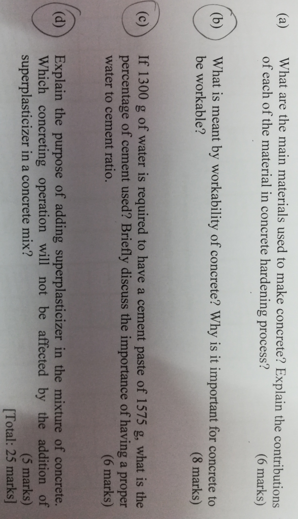 Solved (a) What are the main materials used to make | Chegg.com