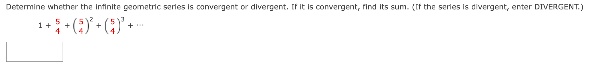 Solved Determine whether the infinite geometric series is | Chegg.com