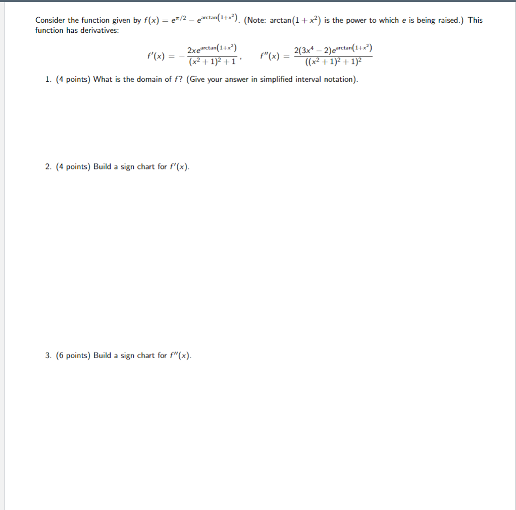 Solved Consider the function given by f(x) = e^/2 — | Chegg.com