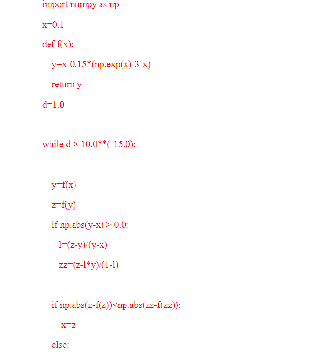 Solved mport numpy as np x-0. 1 for k in range(0,100) | Chegg.com
