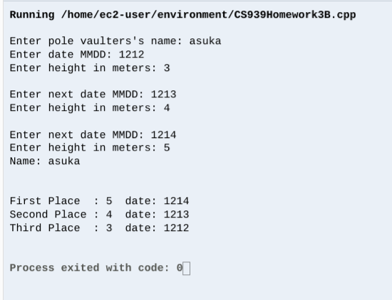 Solved [C++] Q: Write a program that asks for the name of a | Chegg.com