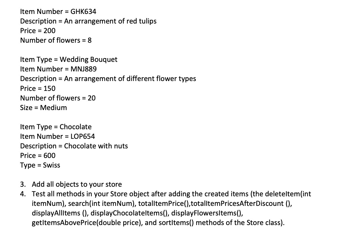 Solved Problem 2:Class Store Class Store has an array of | Chegg.com