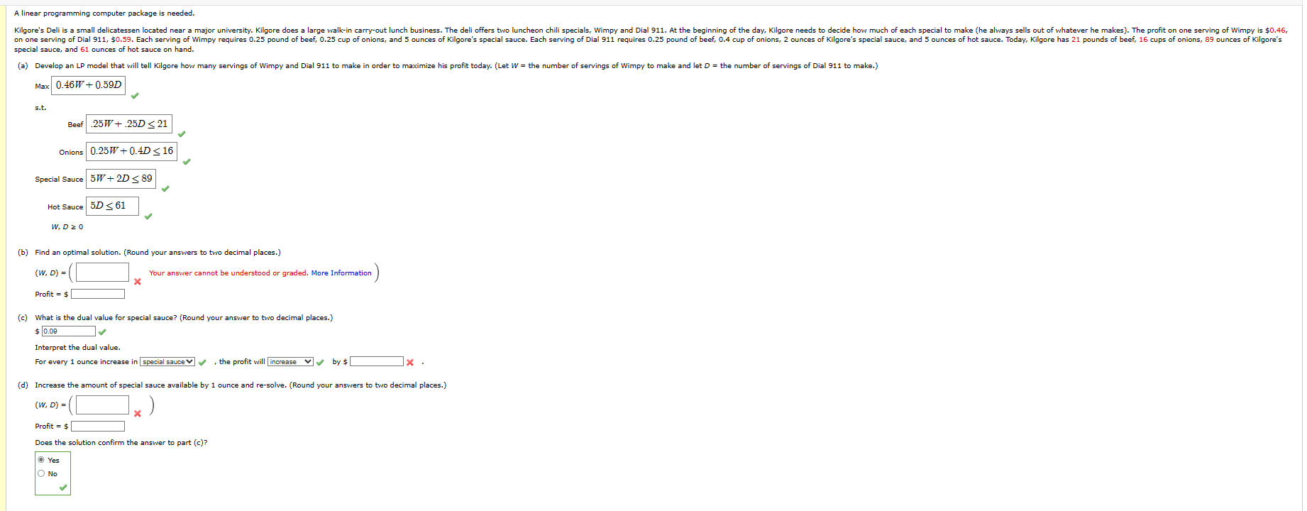 Solved A linear programming computer package is needed. | Chegg.com