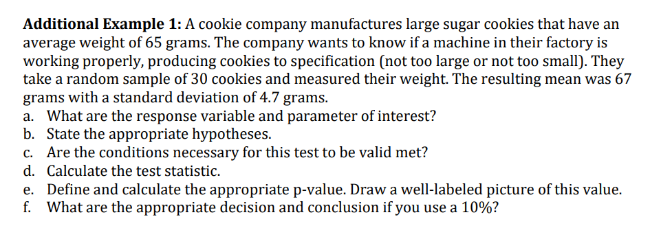 Solved Additional Example 1: A cookie company manufactures | Chegg.com