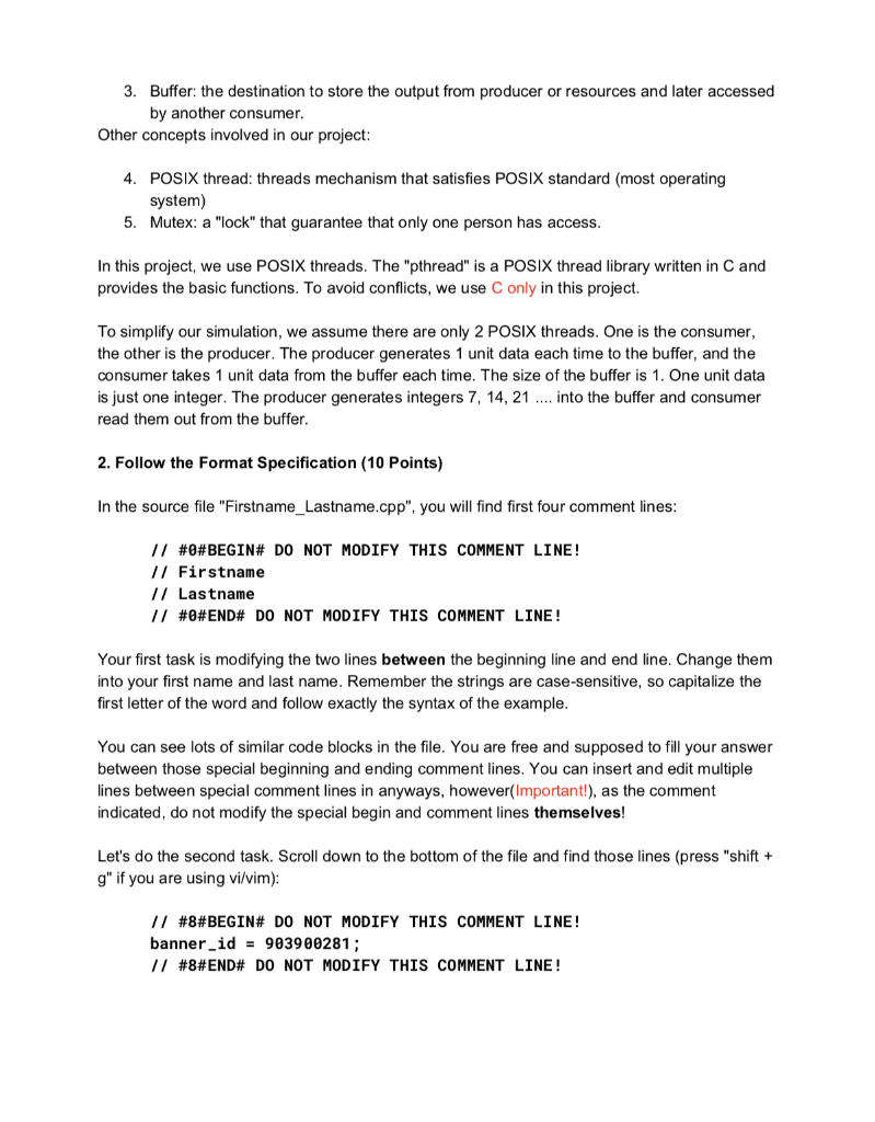 COMP 3500 Introduction to Operating Systems Project 3 | Chegg.com