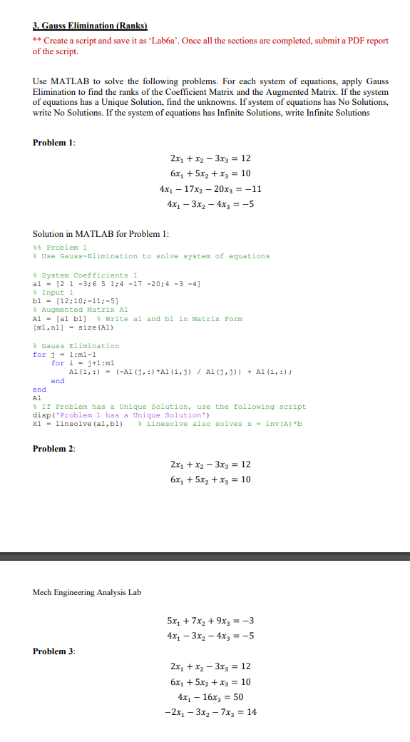 Solved Please help with question 2 ﻿& 3 (no MATLAB just | Chegg.com