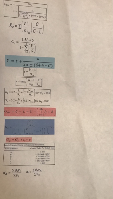 2. Given intersection traffic volumes, geometry and | Chegg.com