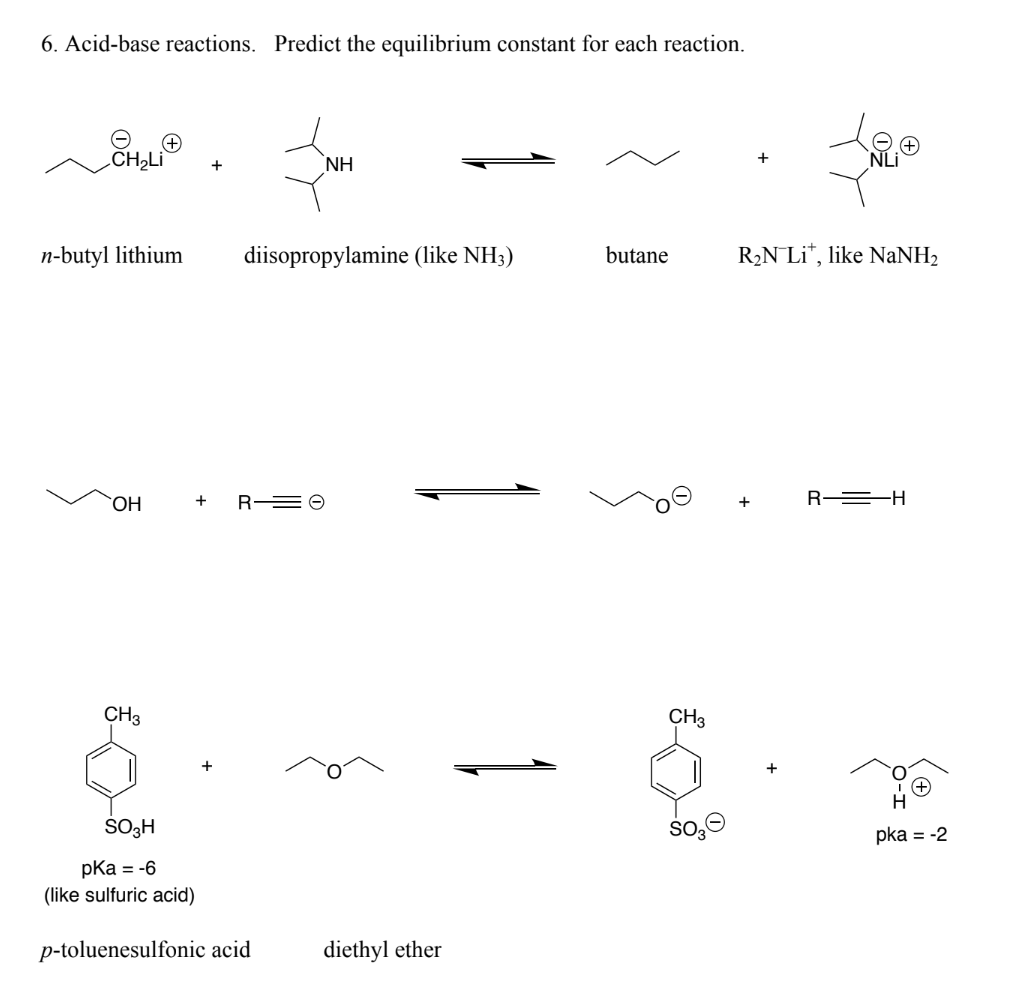 Solved Acid-base reactions. Predict the equilibrium constant | Chegg.com