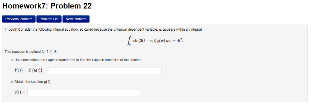 Solved Homework7: Problem 22 Previous Problem Problem List | Chegg.com Solved Homework7: Problem 22 Previous Problem Problem List | Chegg.com