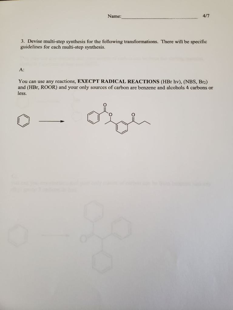 Solved Devise multi-step synthesis for the following | Chegg.com