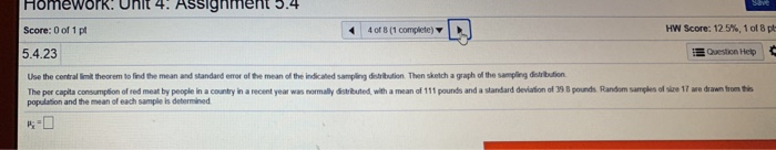 Solved Homework: Unit 4: Assignment 5.4 Score: 0 of 1 pt | Chegg.com