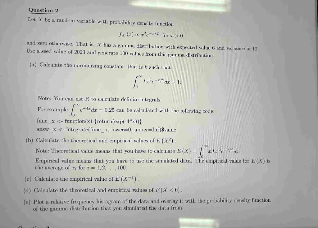 Solved Let X be a random variable with probability density | Chegg.com