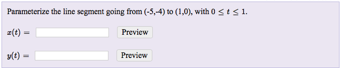 Solved Parameterize The Line Segment Going From 5 4 To 1104