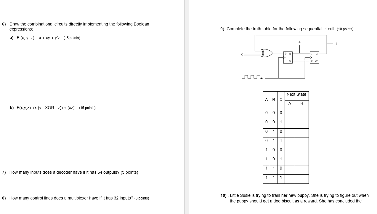 Solved 6) Draw the combinational circuits directly | Chegg.com