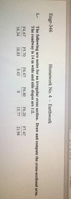 Solved The following are notes for an irregular cross | Chegg.com