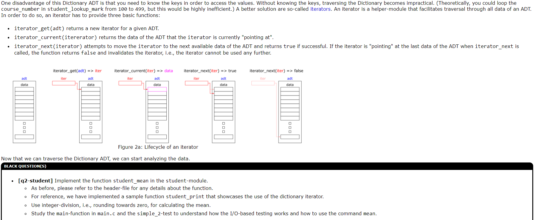 Solved Recall that ADTs provide you with an interface but do | Chegg.com