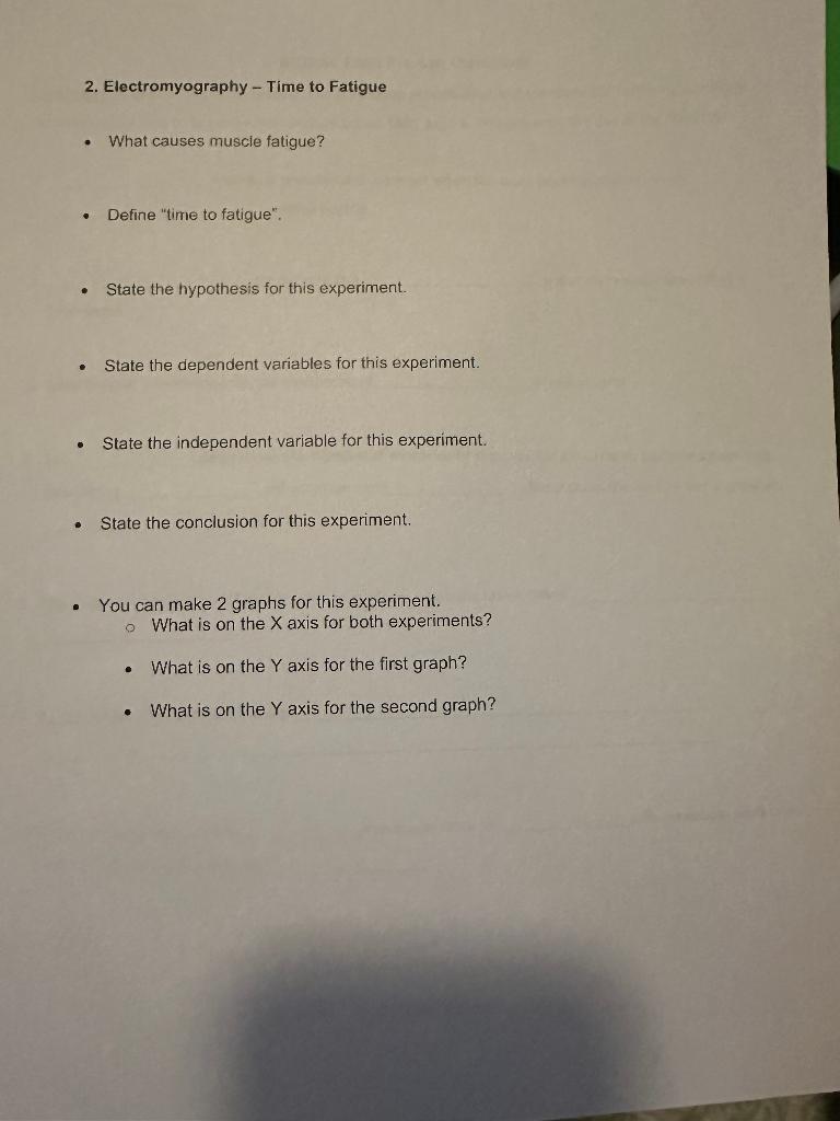 Solved 1. Electromyography - Motor Unit Recruitment - Define | Chegg.com