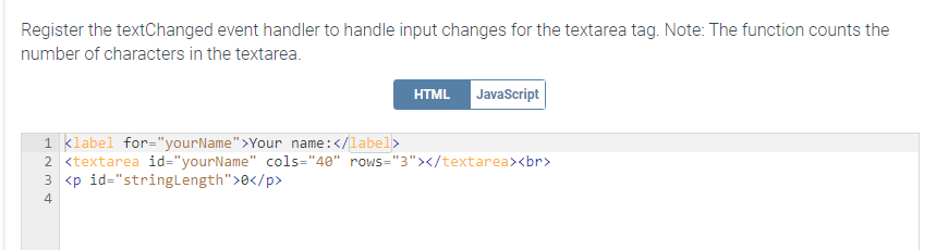 Solved Register the textChanged event handler to handle | Chegg.com