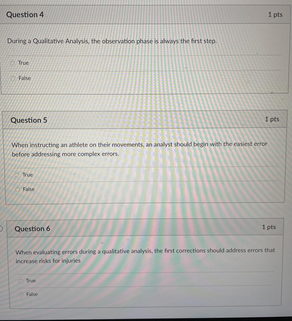 Solved Question 4 1 pts During a Qualitative Analysis, the | Chegg.com