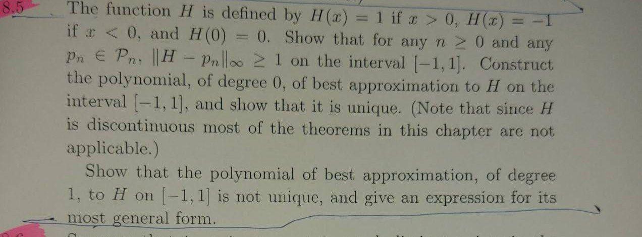 Solved The function H is defined by H) 1 if x > 0, H() if x | Chegg.com