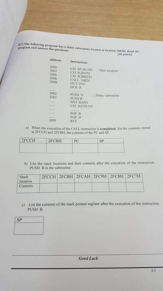 Solved 27) The following program has an delay subroutine | Chegg.com