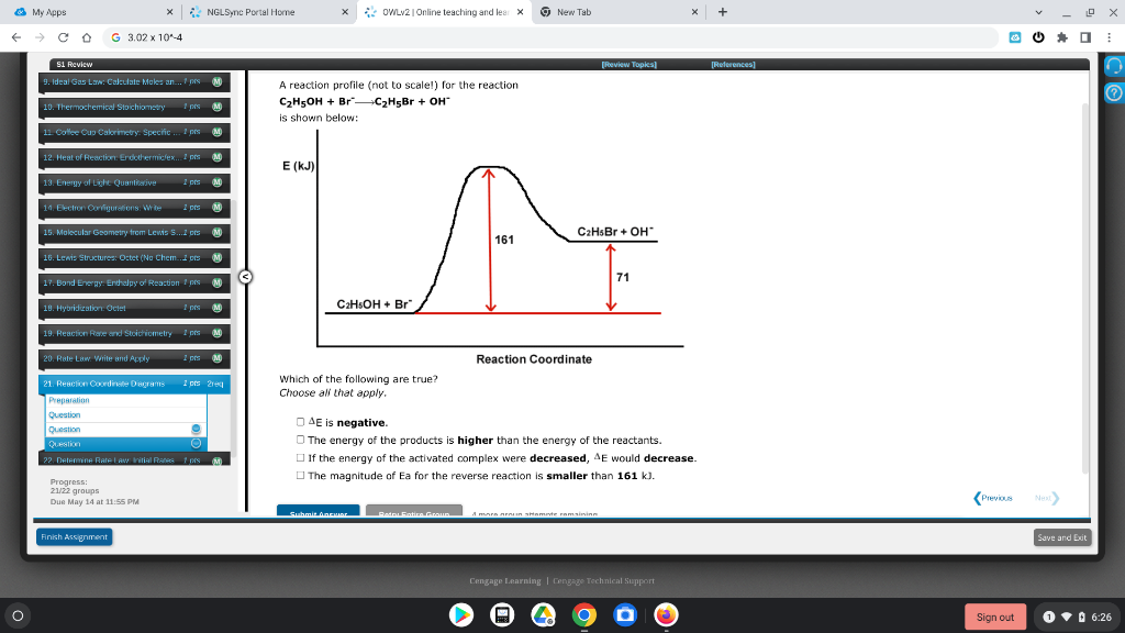 Solved & My Apps X NGL Sync Portal Home X OWL 2 Online | Chegg.com