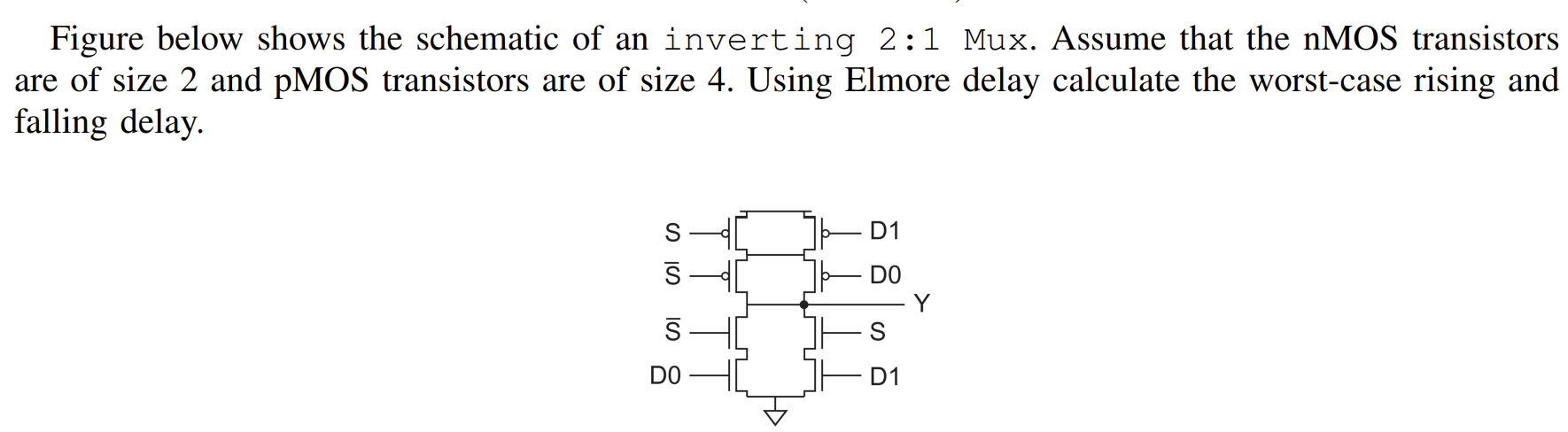 Solved Using elmore delay | Chegg.com