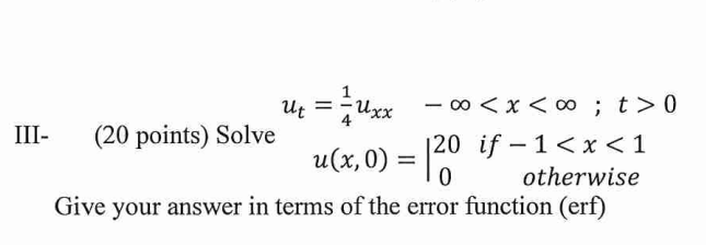Solved Give your answer in terms of the error function (erf) | Chegg.com