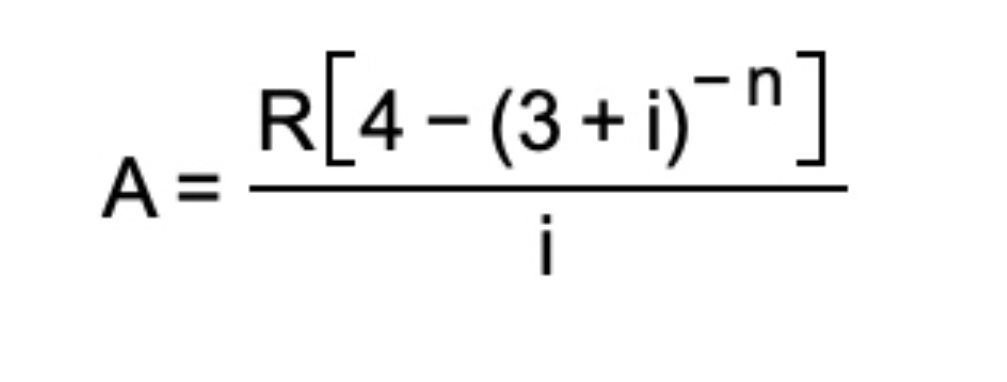 Solved A=R[4-(3+i)-n]i ﻿ Solve for R | Chegg.com