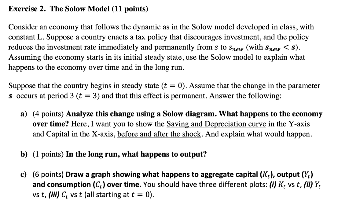Solved Intermediate Macro Economics. 6 different questions. | Chegg.com