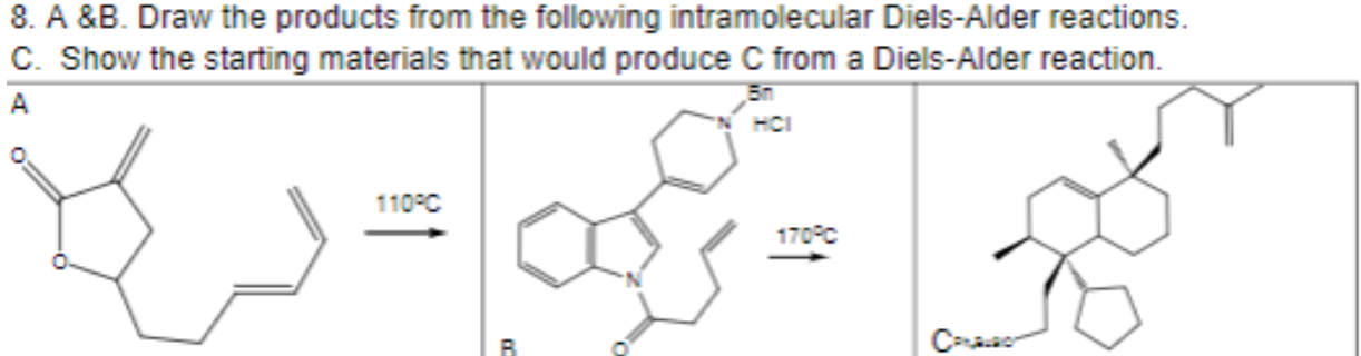 Solved Draw the products from the following intramolecular | Chegg.com