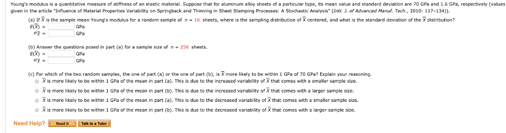 Solved Young's modulus is a quantitative measure of | Chegg.com