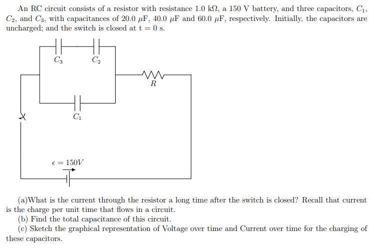 Solved An RC circuit consists of a resistor with resistance | Chegg.com