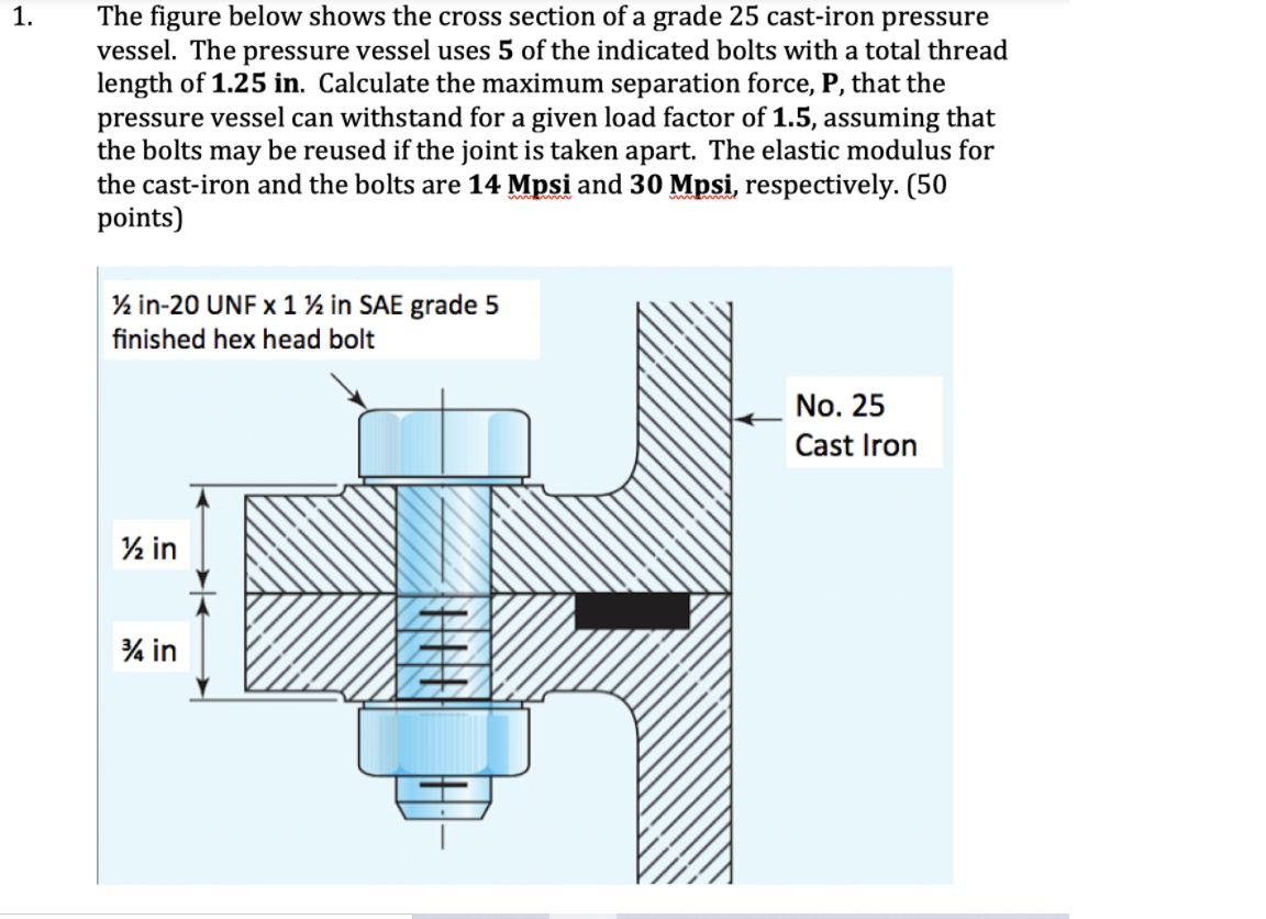 Solved 1. The figure below shows the cross section of a | Chegg.com