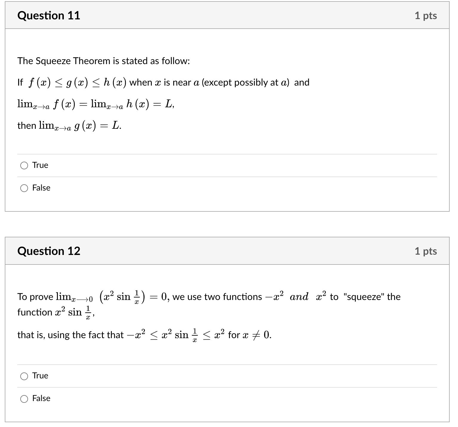 Solved The Squeeze Theorem is stated as follow: If | Chegg.com