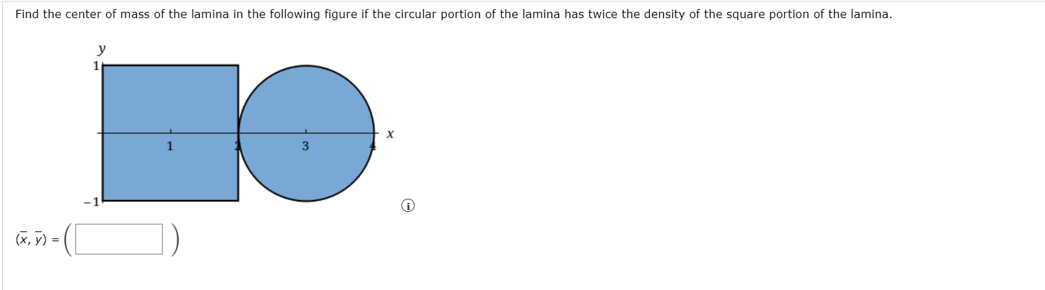 Solved Find the center of mass of the lamina in the | Chegg.com