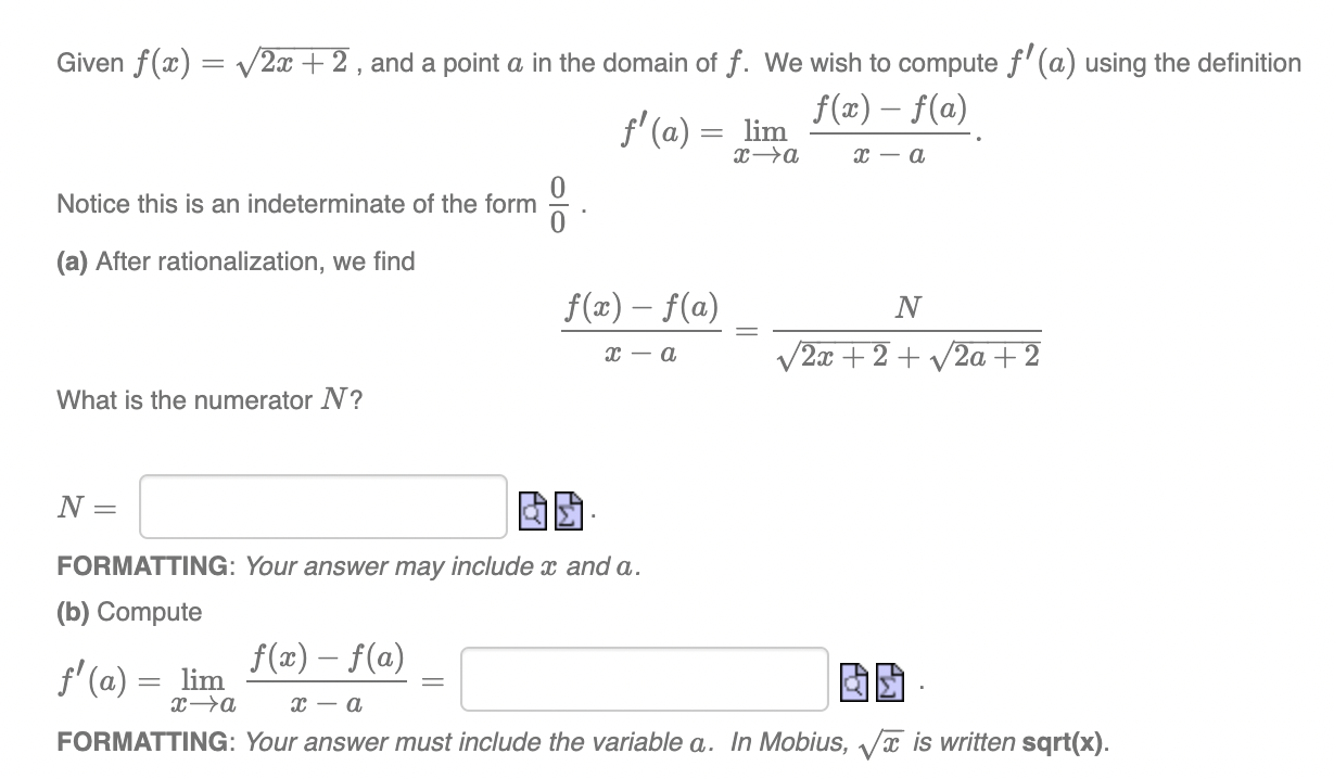 Solved Given f(x)=2x+2, and a point a in the domain of f. We | Chegg.com