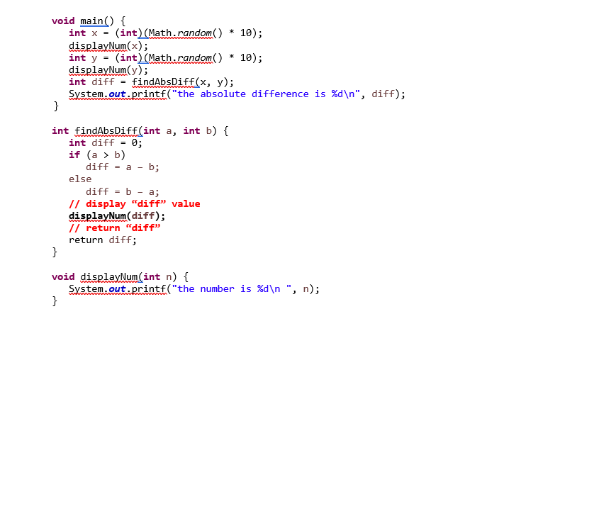 Solved 10); = void main() { int x = (int (Math.random() | Chegg.com