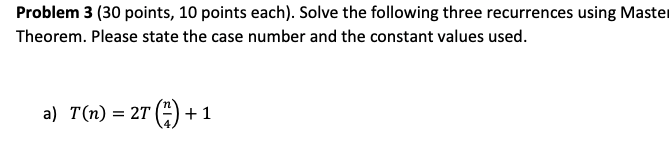 Solved Problem 3 30 Points 10 Points Each Solve The 