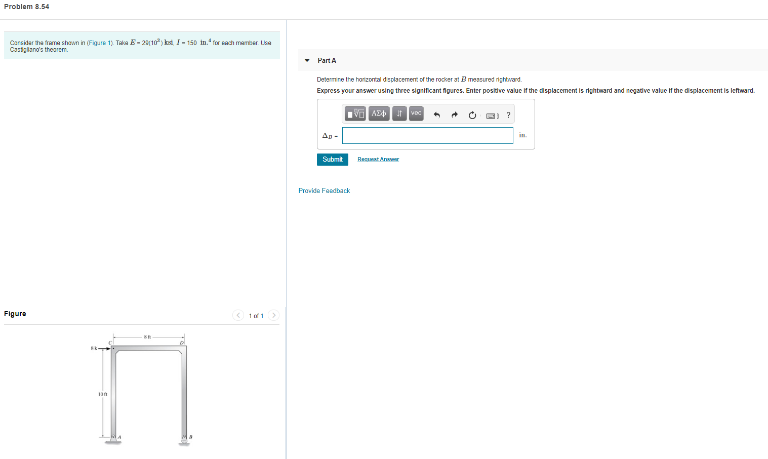 Solved Consider the frame shown in (Figure 1). Take E | Chegg.com