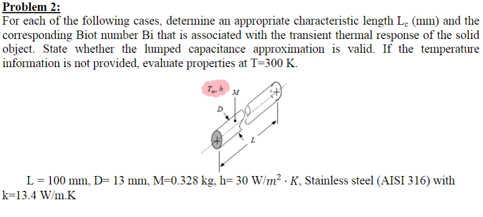 Solved Problem 2: For each of the following cases, determine | Chegg.com