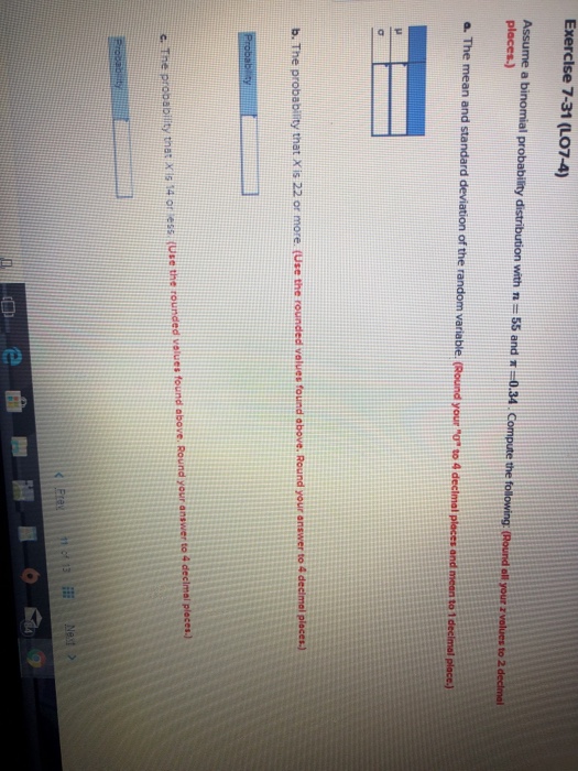 Solved Exercise 7-31 (LO7-4) places.) The mean and standard | Chegg.com Solved Exercise 7-31 (LO7-4) places.) The mean and standard | Chegg.com