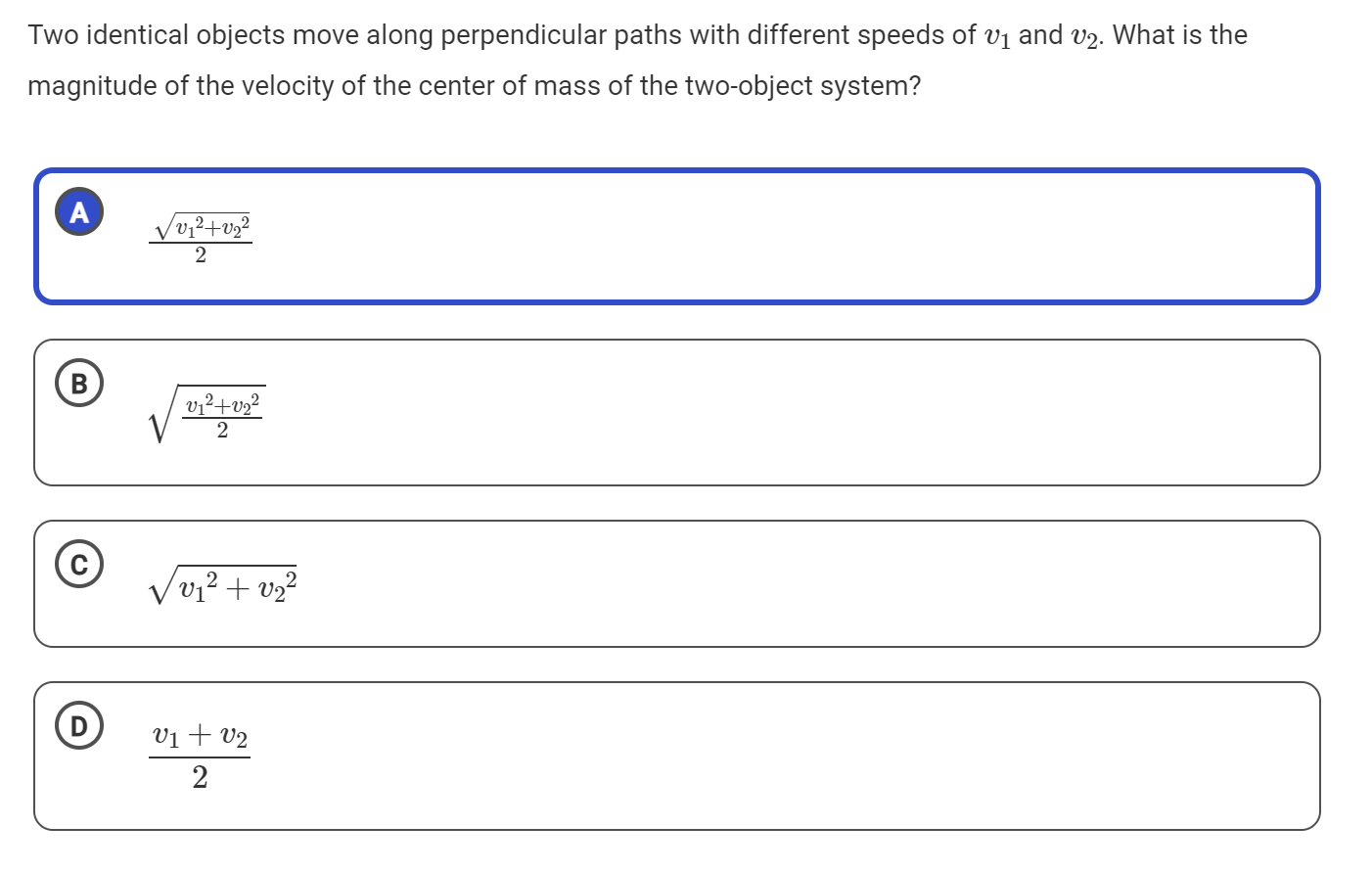 Solved by an EXPERT Two identical objects move along perpendicular paths | Chegg.com