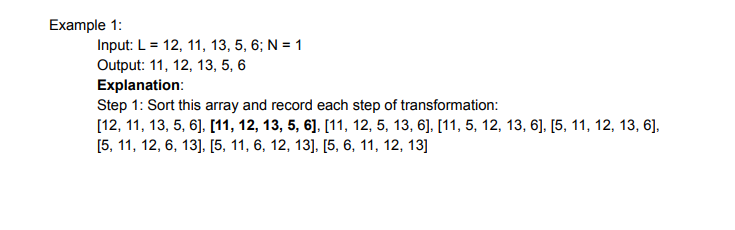 Solved Please use insertion sort to sort the array L, and | Chegg.com