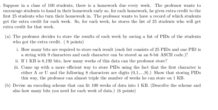 Solved Suppose in a class of 100 students, there is a | Chegg.com